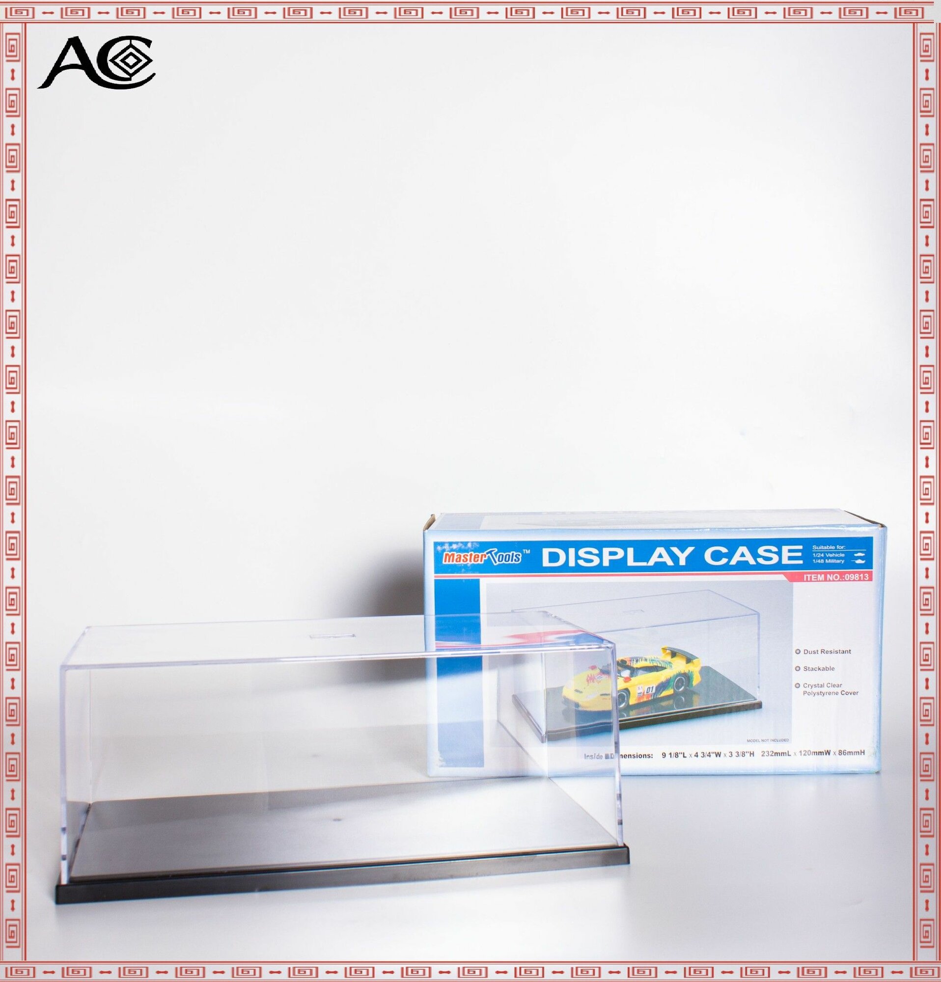 Прозрачный пластиковый бокс для моделей 1:24 и 1:48, пылезащитный контейнер MasterTools для коллекции автомобилей и танков, 232x120x86 мм