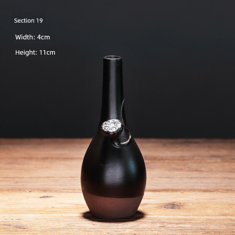 Минималистичный вазон для сухих цветов, черный, стиль 10, ручная работа керамика, домашний декор