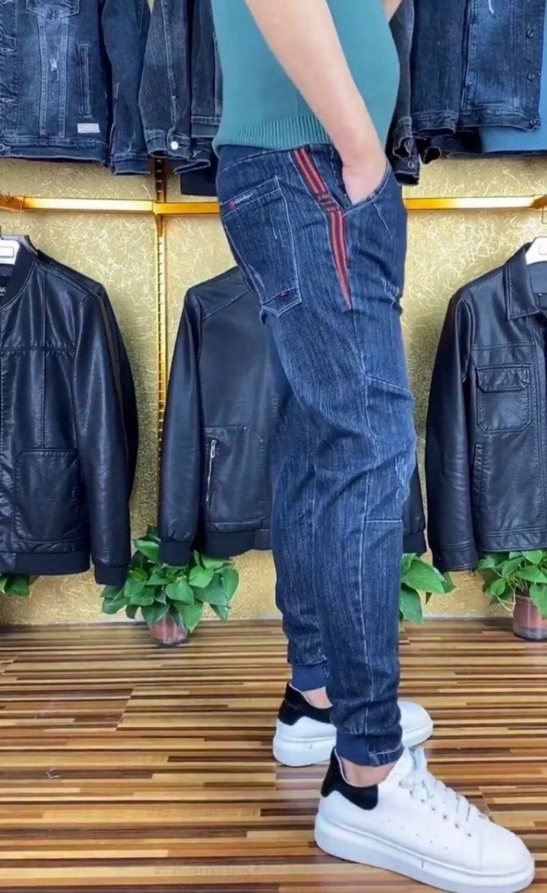 MON Мужские Джинсы Лето Гонконг Стиль Слим Хип-Хоп Высокий Улица Деним, Размер_3XL