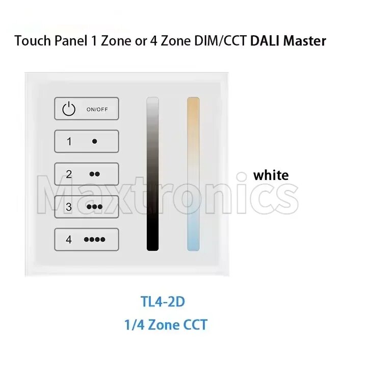 DALI Сенсорная панель SAGE LU MEI TL4-1D/TL4-2D 1/4 зоны Белый, TL4-2D White