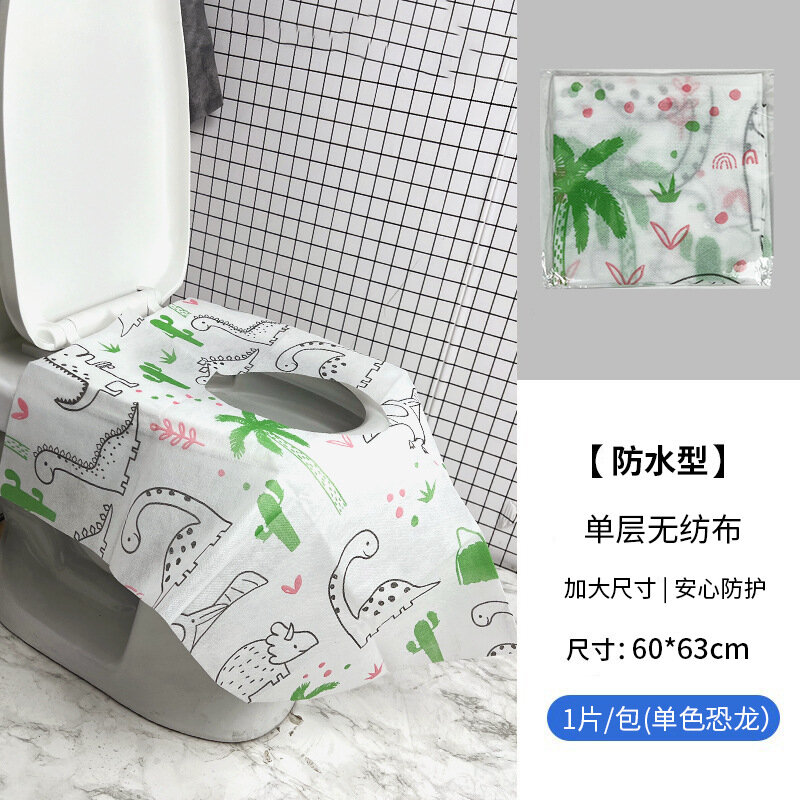 Водонепроницаемая двухслойная одноразовая накладка на сиденье унитаза, полностью закрывающая, увеличенная и удлиненная,