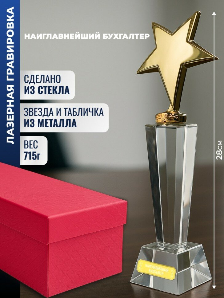 Наградная стела "Наиглавнейший бухгалтер"