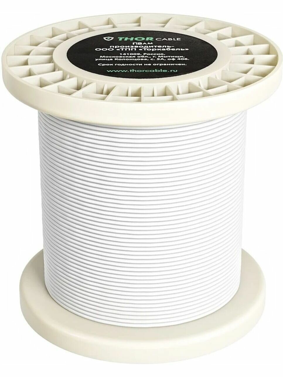 Кабель Торкабель Пвам 0,35 белый (100м) на катушке 0712179201439