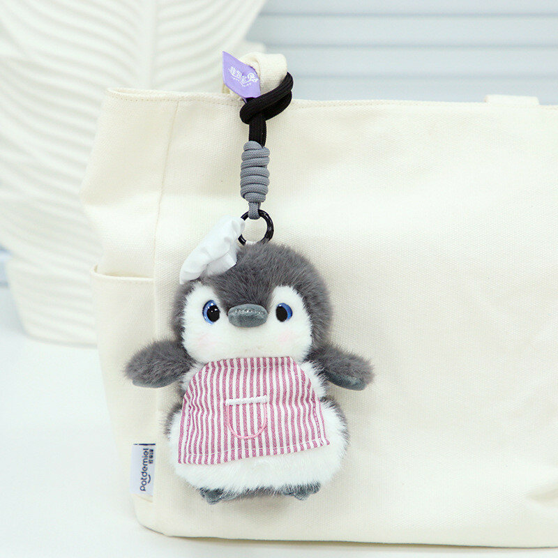 Плюшевая игрушка penguin plush doll keychain с ультрамягким pp cotton для брелока на рюкзак, серый