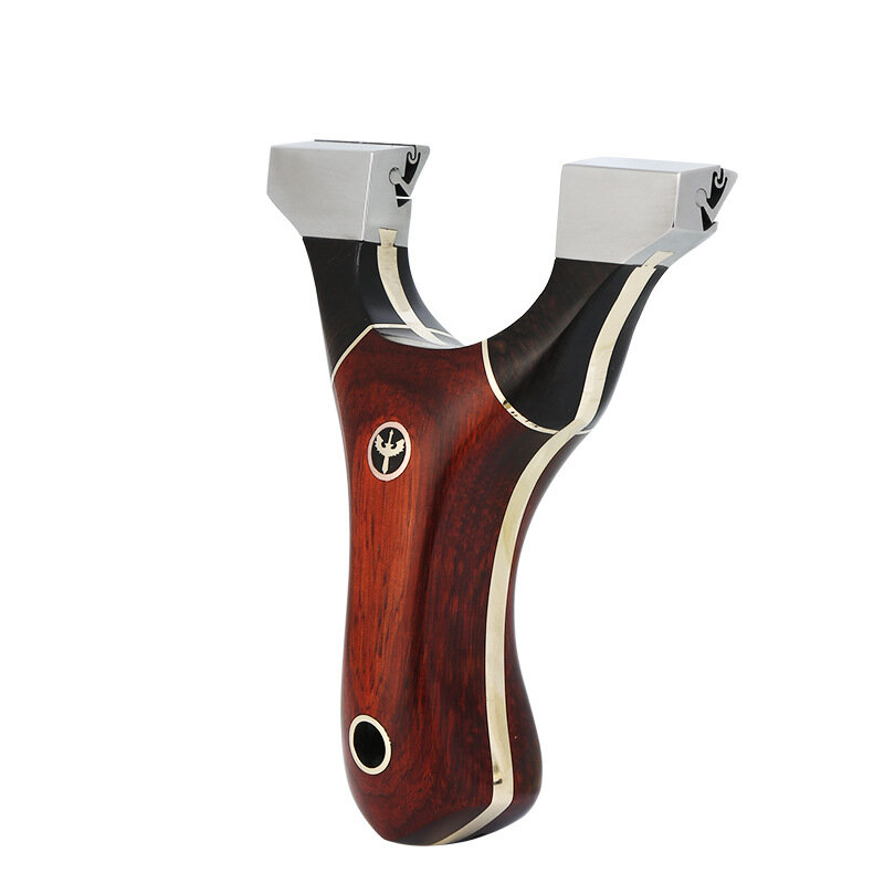 Рогатка Dayong Dragon Tooth Sky Sword из титанового сплава с деревянной накладкой 9025, конкурентоспособная для активного отдыха, высокая точность, без завязок, быстрое нажатие, плоский кожаный лук