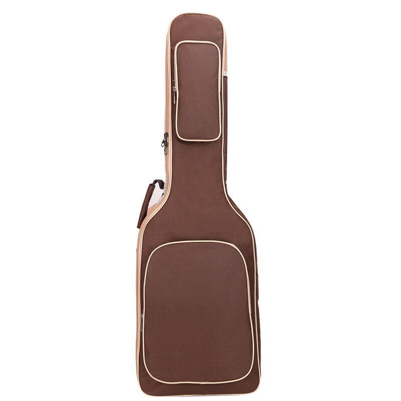 Толстый губчатый чехол для электрогитары, чехол для электробаса, чехол для баса из оксфордской ткани, рюкзак, чехол для музыкального инструмента, толстый чехол для пианино, чехол для электрогитары кофе