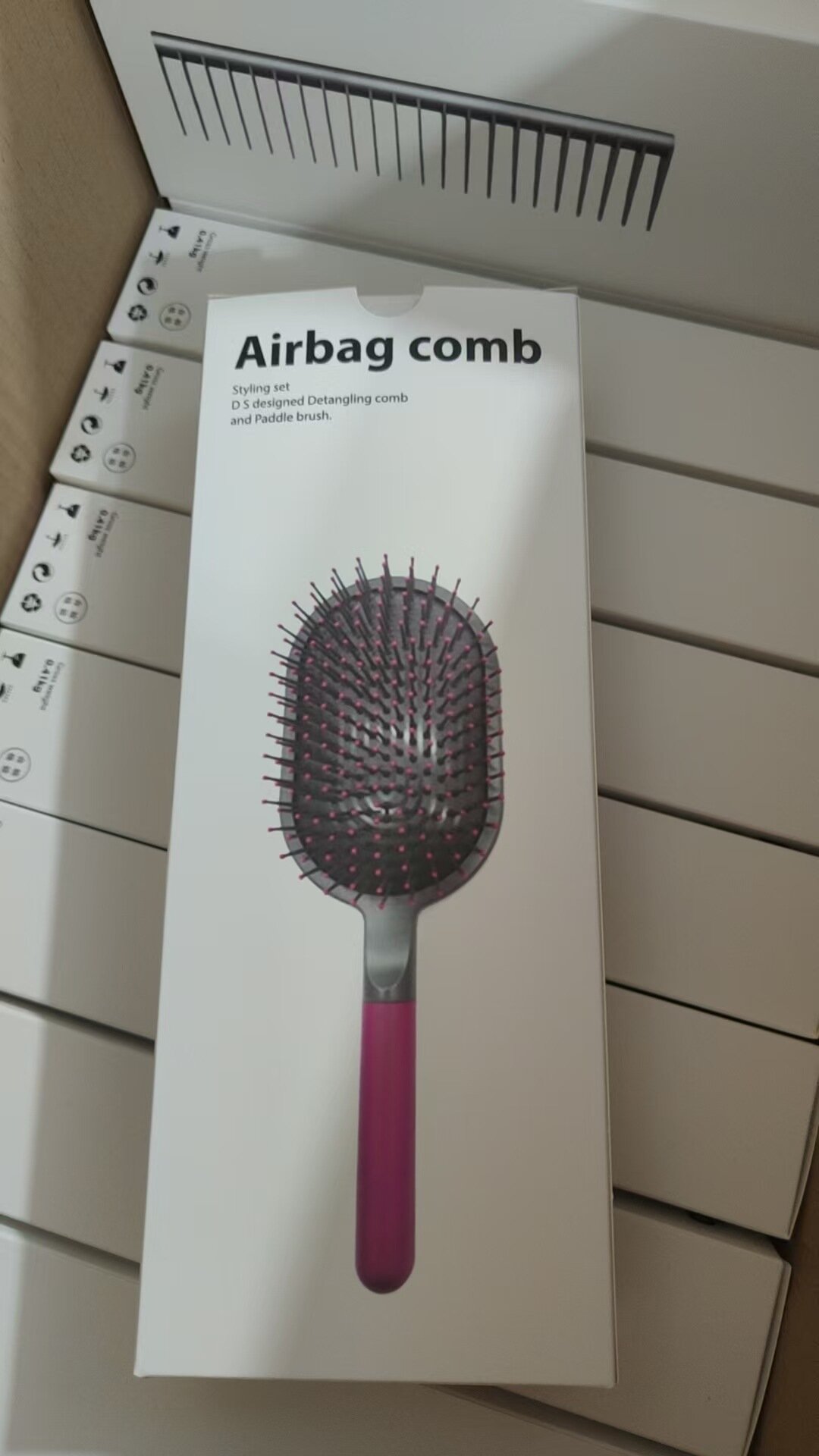 Расческа Dyson Style Cushion Comb, широкозубая расческа, антистатическая массажная расческа, набор в подарочной коробке, праздничный подарок