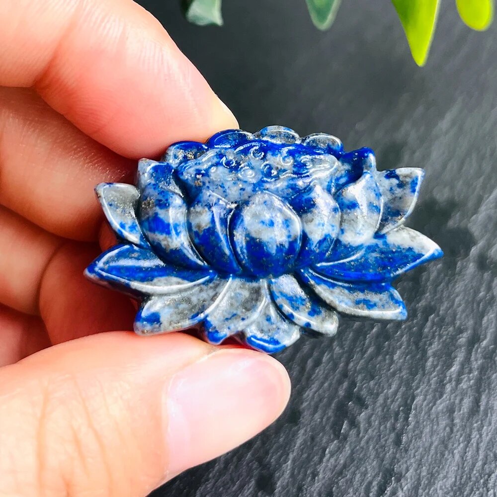Лабрадорит, йоперлит, лунный камень, лазурит, резьба по розам, лотосу и Синий, Lapis Lotus