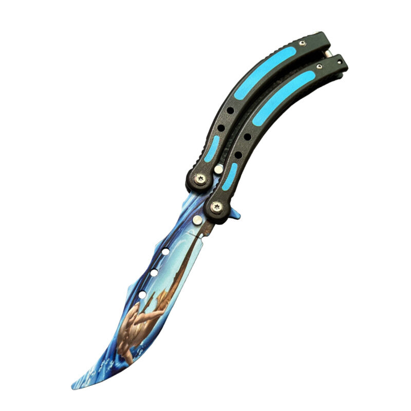 Горячая продажа SG CSGO Игровой бабочка-нож, метательный нож, портативный складной нож, нож для начинающих, нож для тренировок на открытом воздухе, нож для тренировки, не заточенный