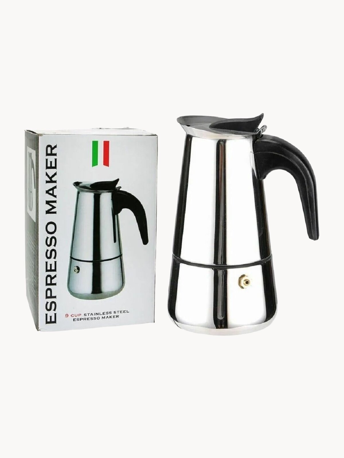 Гейзерная кофеварка "EspressoMaker-12", 600мл, серебристый металлик