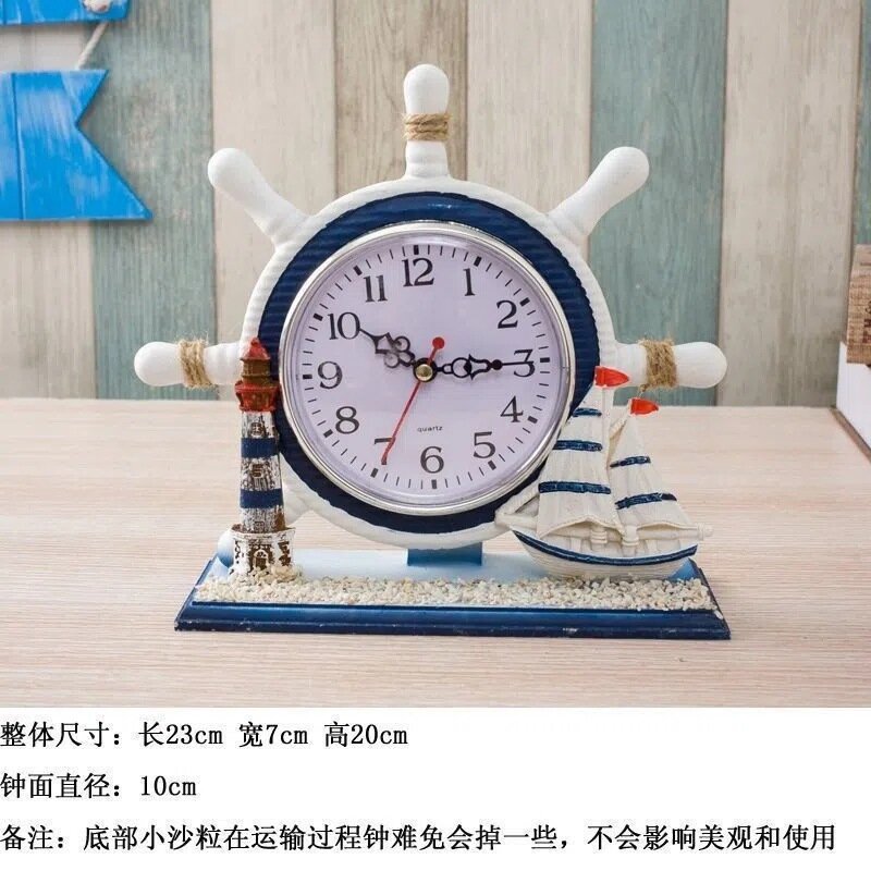 Средиземноморский стиль INS, высококачественные часы, океанский стиль, бесшумные настольные часы, украшение для гостиной, настольные часы для демонстрации