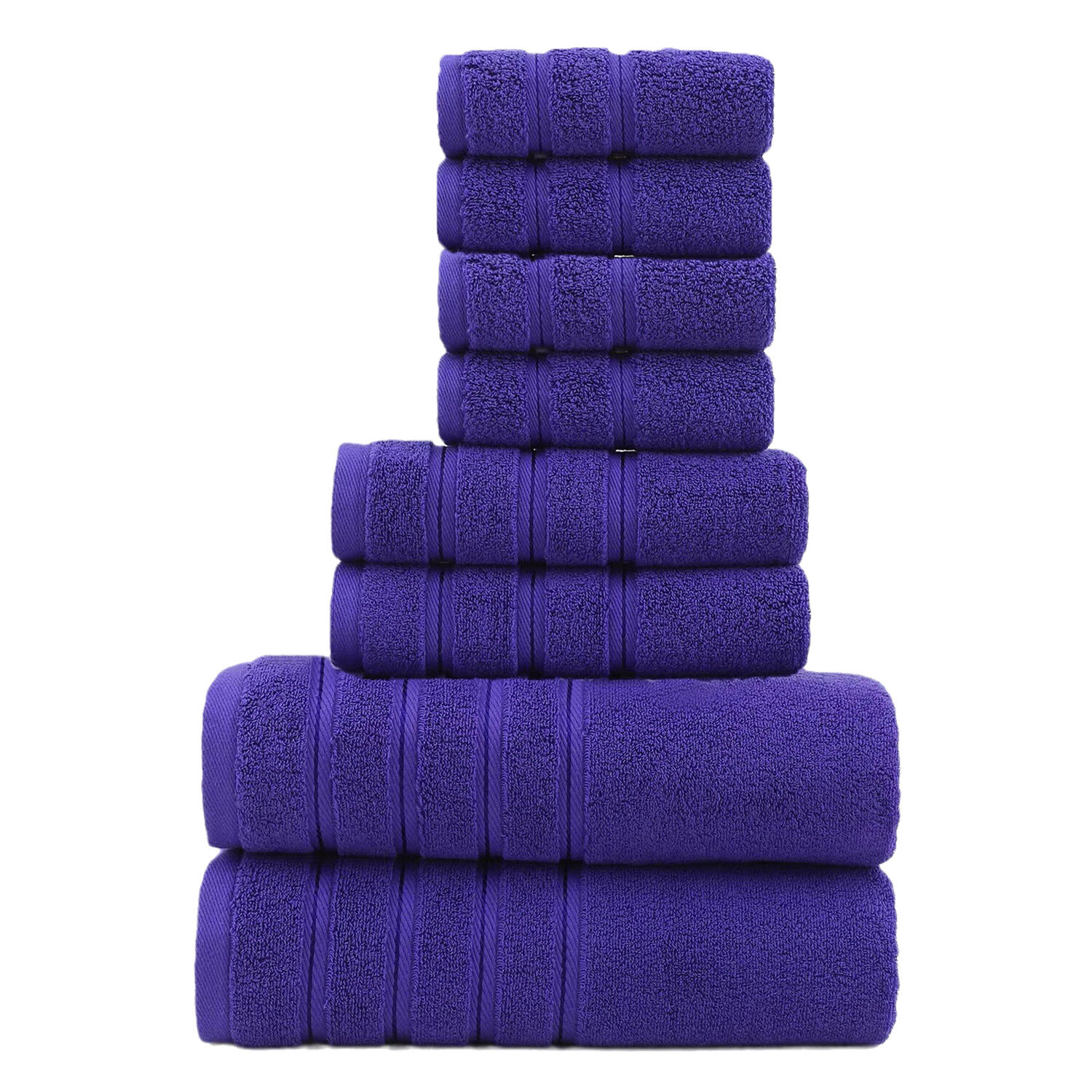 8-предметный набор полотенец для ванной, 2 больших банных полотенца, 2 ручных полотенца, 4 мочалки, чистый хлопок, впитывающий, темно-серый набор полотенец для ванной