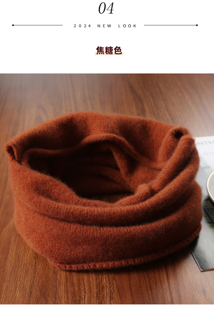 Осень-зима, чистый шерстяной накидка для мужчин и женщин, теплая и защищающая от холода, защита шеи, универсальная вязаная накидка в корейском стиле для женщин