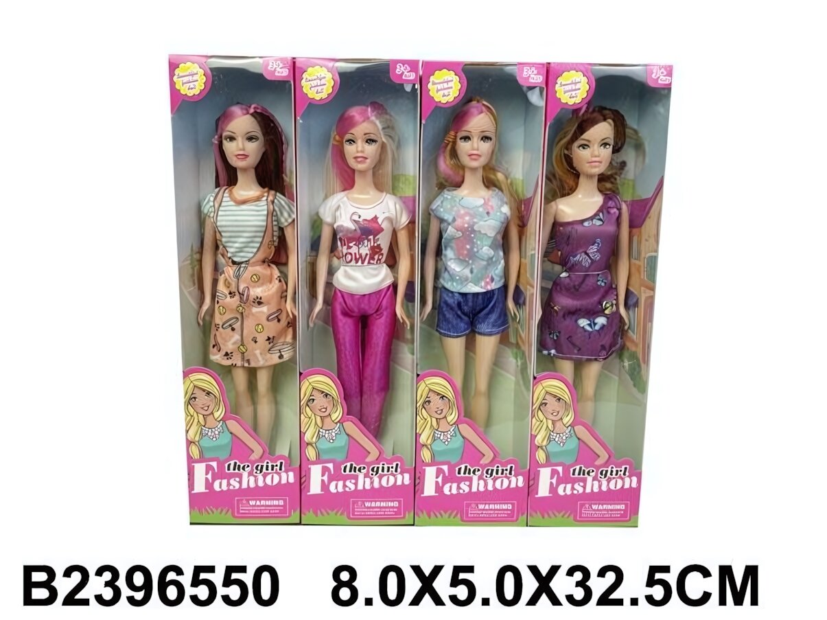 Кукла модельная "The Girl Fashion", 32 см, микс из 4 образов, с аксессуарами, в коробке