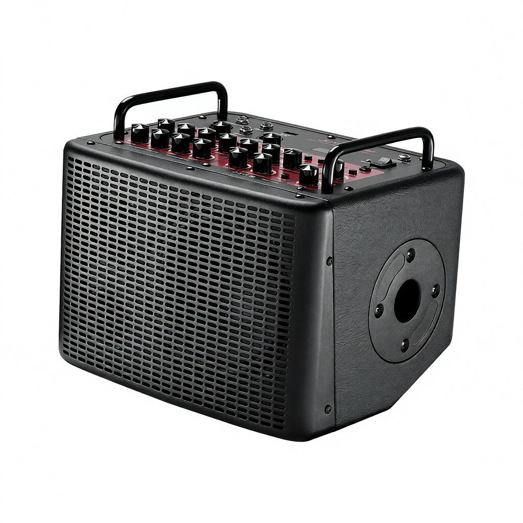 40W Акустический Гитарный Колонка Заряжаемый Портативный Электрогитарный Амп OTG/Type-C Reverb Chorus Delay Микрофон для Гитары Двухканальный Интерфейс 3.5mm Для Live Streaming Записи Сценического Исполнения