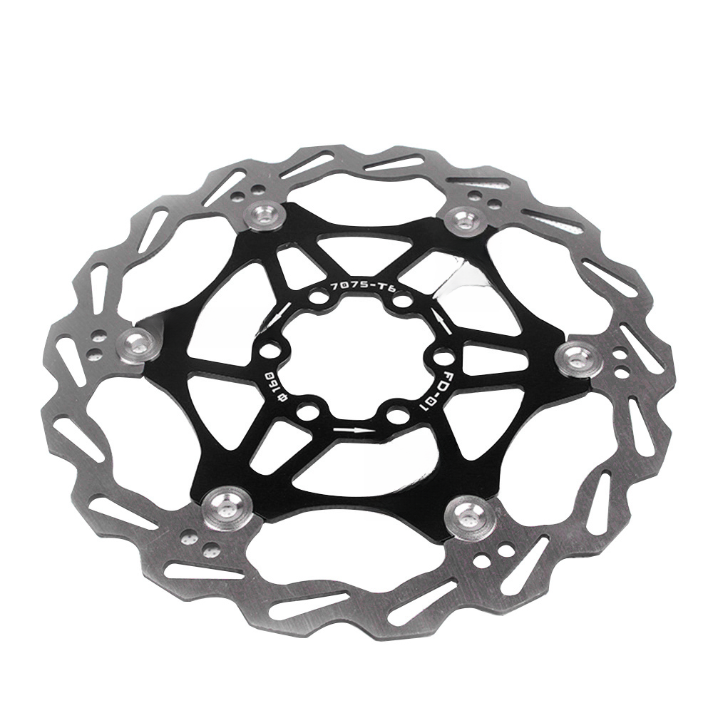 Дисковый ротор для велосипеда MTB горный велосипед 6 болтовый тормозной ротор 160MM / 180MM черный красный синий фиолетовый 420 нержавеющая сталь AL7075-T6 толщина 1.8-1.9мм расстояние между винтами 44мм вес 105-145г набор 1 шт диск 6 шт винты T25