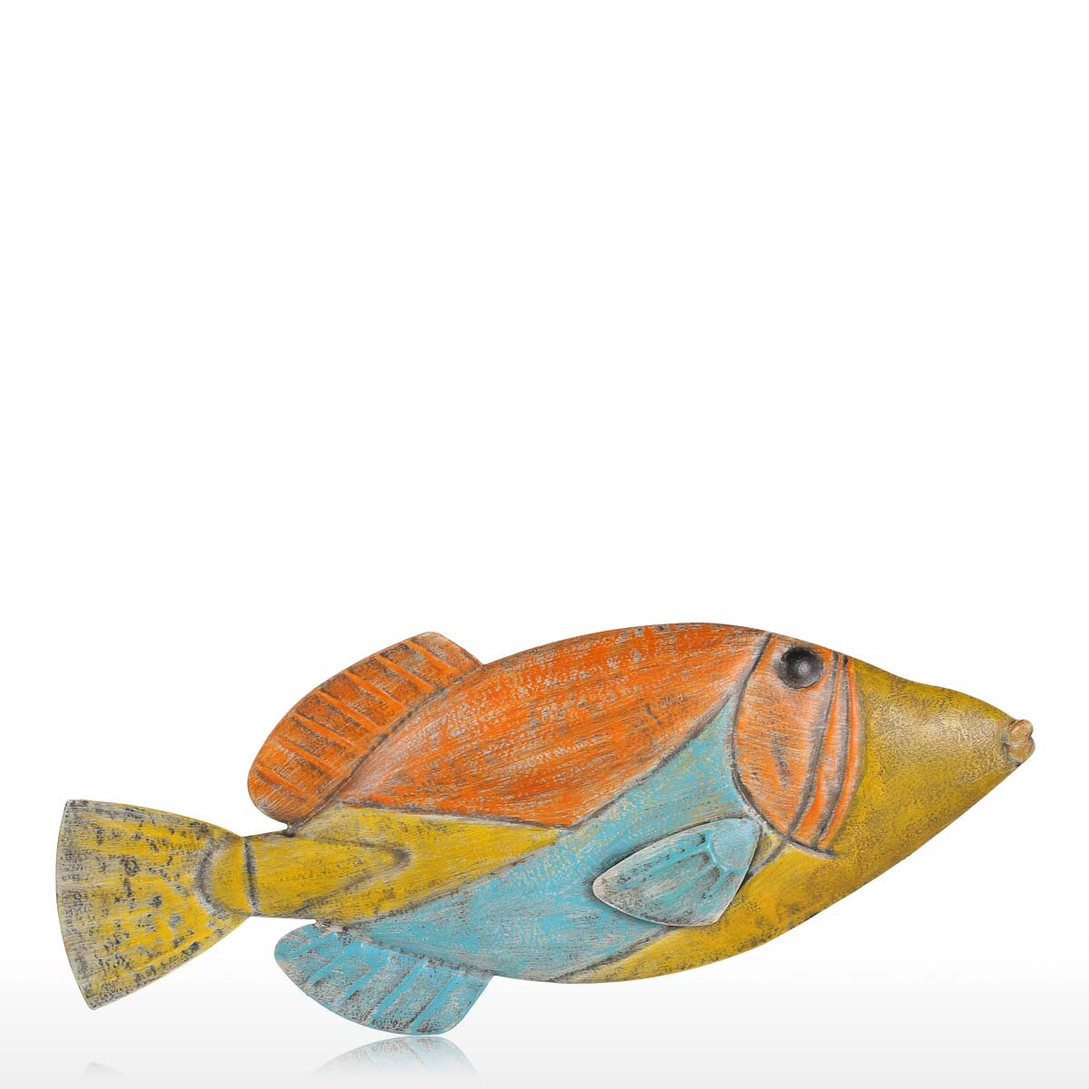 Fish Wall Hanging 6 Iron Decor Creative Ornament Craft Setting Marine Life