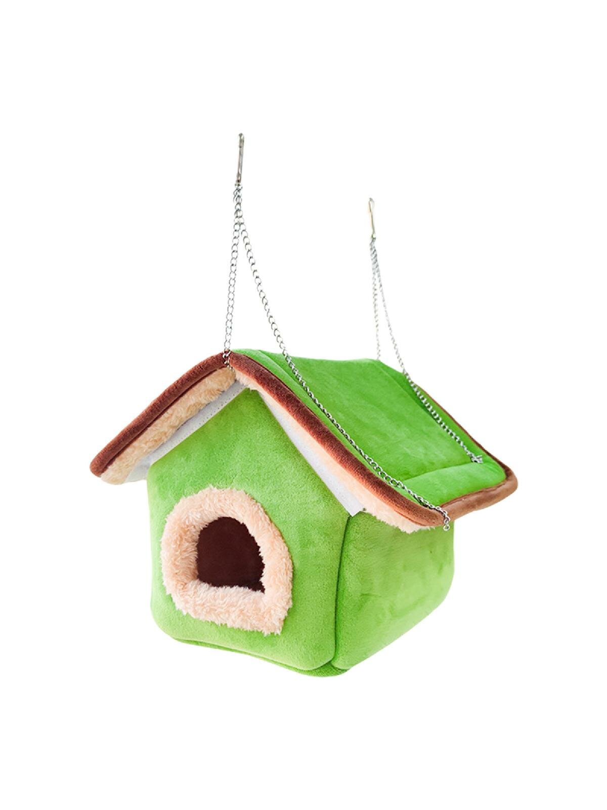 Съемные плюшевые домики для птиц, зимнее теплое Укрытие для попугаев, простое в обслуживании