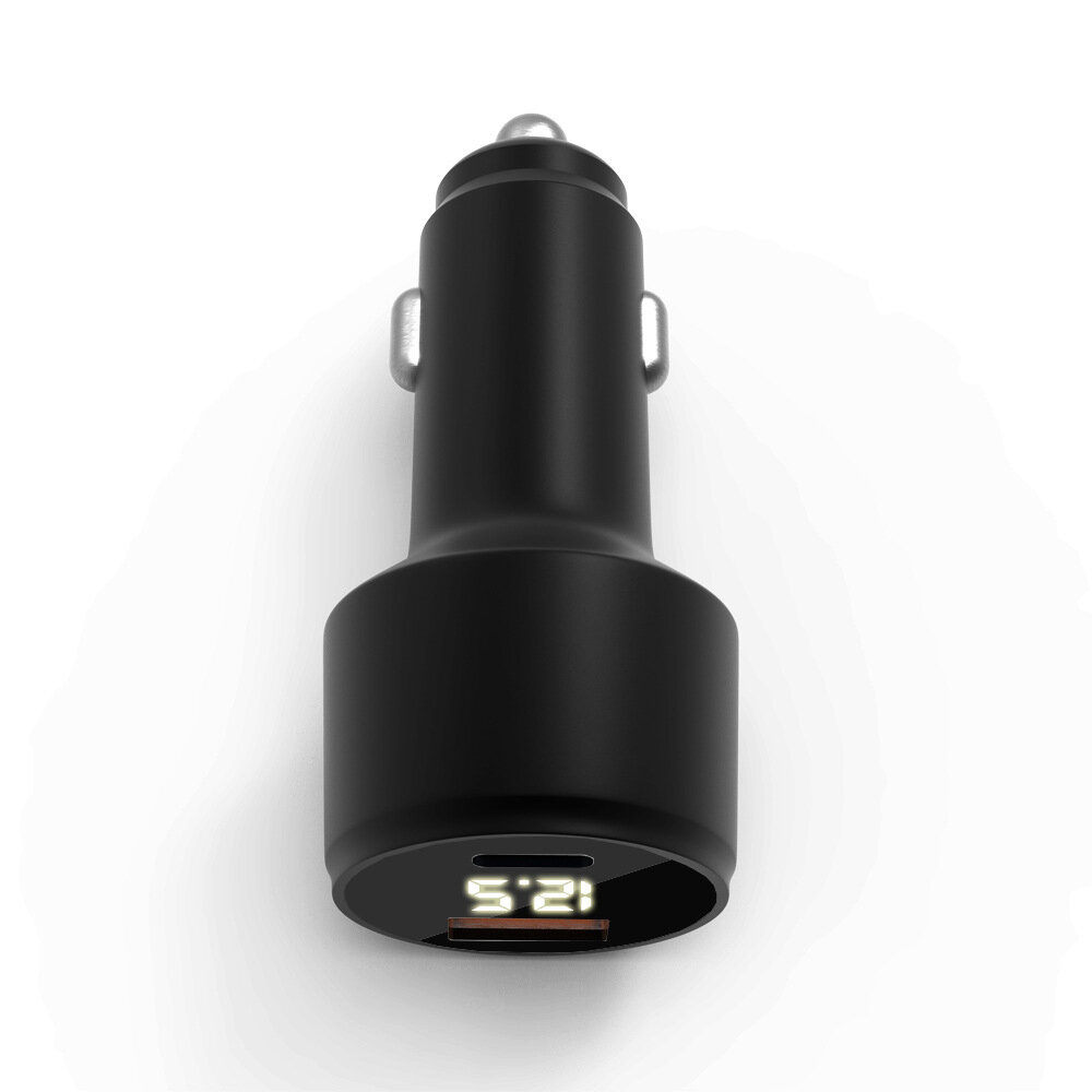 120W цифровой дисплей автомобиля быстрая зарядка двойной порт независ***й прикуриватель конверсионная головка