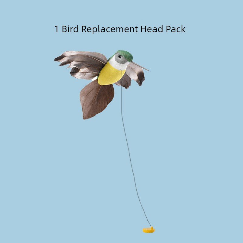 Интерактивная электрическая игрушка для кошек: вращающаяся палочка-дразнилка с имитацией летающей бабочки/птицы для