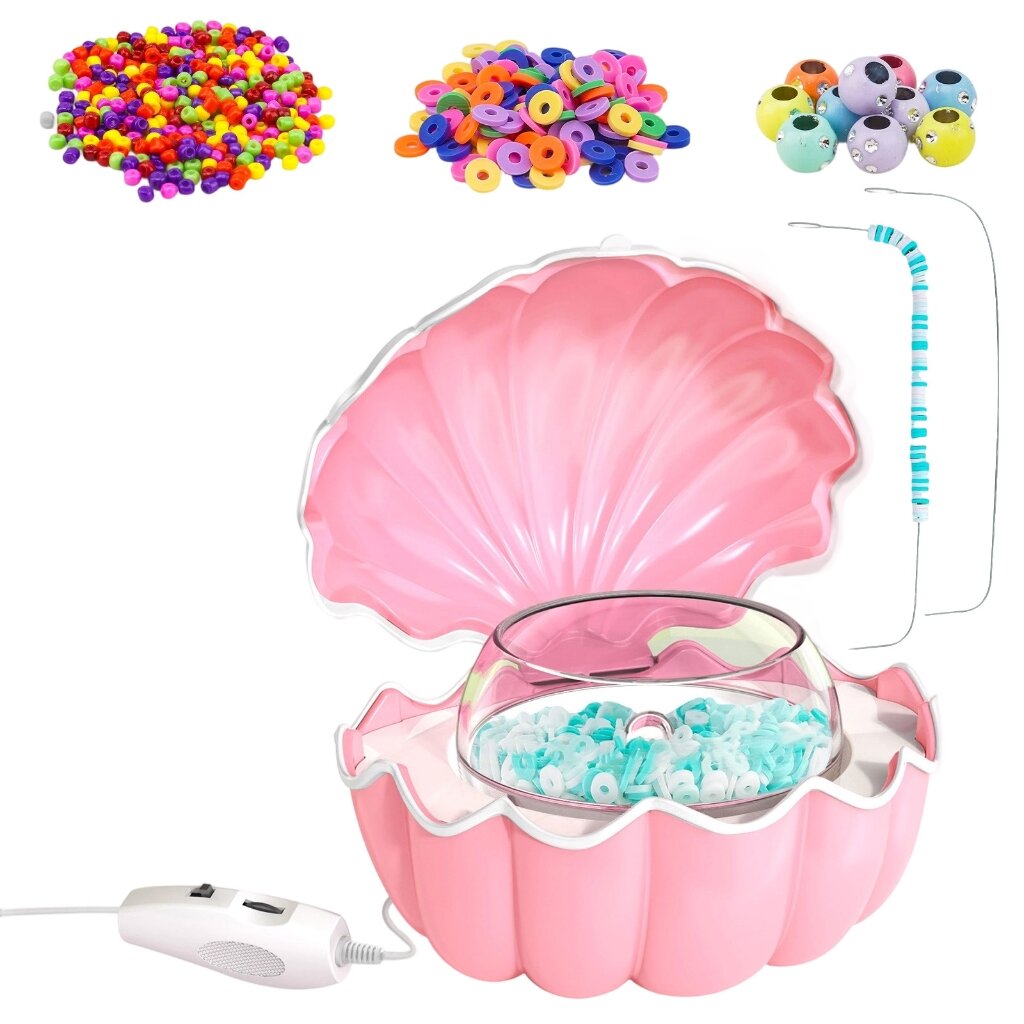 Электрическая машина для вышивания бисером Shell-розовый