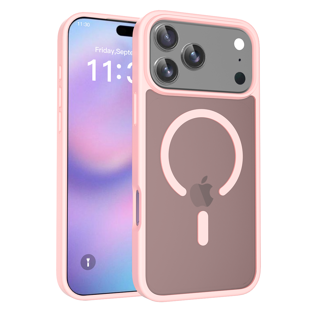 Чехол для Apple iPhone 17 Pro Max / Айфон 17 Про Макс, soft touch, накладка, поликарбонат (PC), защита камеры, ударопрочный, усиленные углы, Apple, Apple iPhone 17 Pro Max, pink,