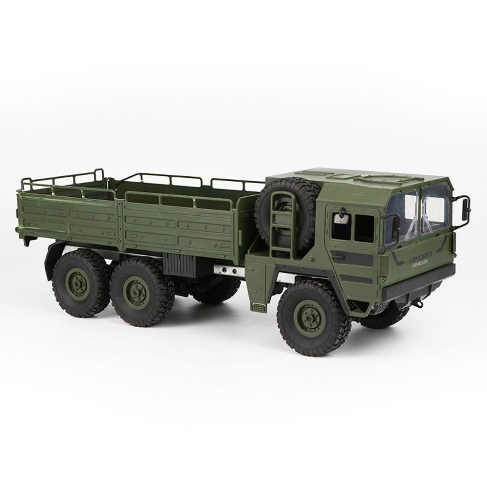 RC военный грузовик 1:16 2.4G высокоскоростный 12 км / ч дистанционное управление 4WD / 6WD RC грузовик внедорожный RTR детский подарок RC грузовик (зеленый)
