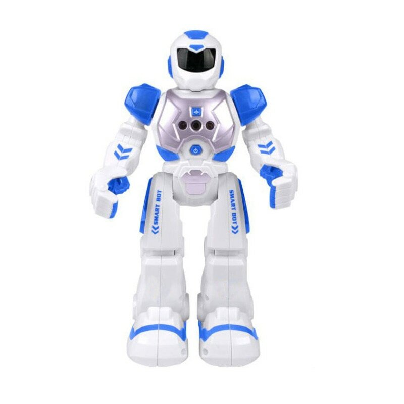 (Большой размер 26 см) RC робот дистанционного управления Умный действие работа песня танец действие фигура жест датчик игрушка подарок для детей RC робот (синий)