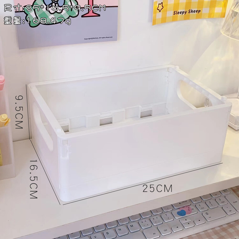 Мини-складная пластиковая коробка для хранения Tengyi, органайзер для рабочего стола студента, складная корзина для канцелярских принадлежностей