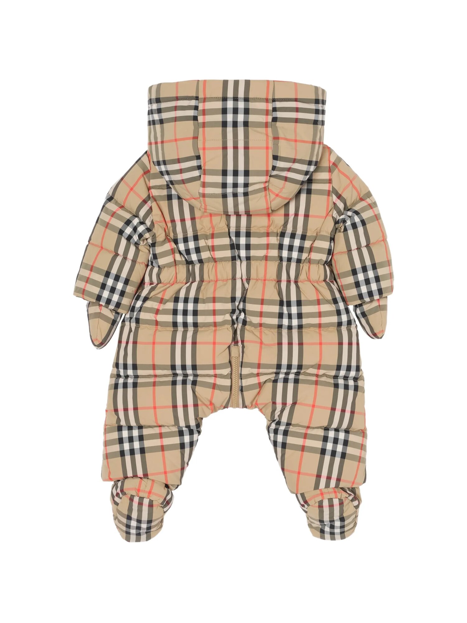 Комбинезон BURBERRY Check hooded puffer suit, размер 86, разноцветный — фото 1