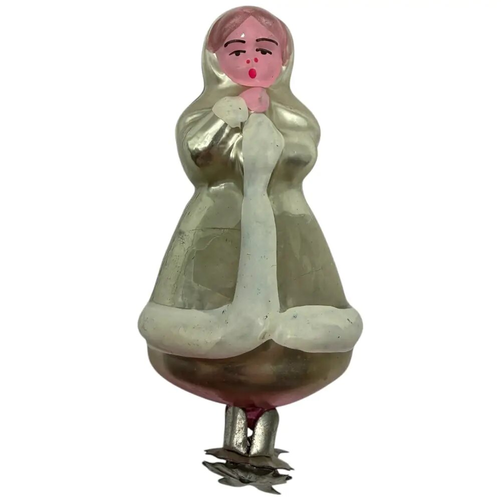 Игрушка ёлочная "Настенька" на прищепке, 11 см, "Морозко", 1950-1960 гг, Москва, СССР