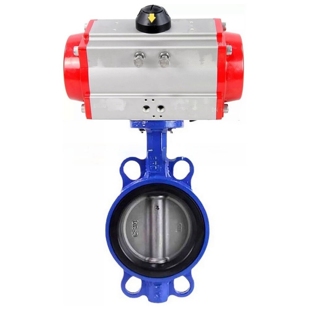 Затвор дисковый поворотный DN. ru QT450-QT450-EPDM-2W-Fb-H Ду65 Ру16 корпус - чугун QT450, диск - чугун QT450, уплотнение - EPDM, межфланцевый, с пневмоприводом DA-065
