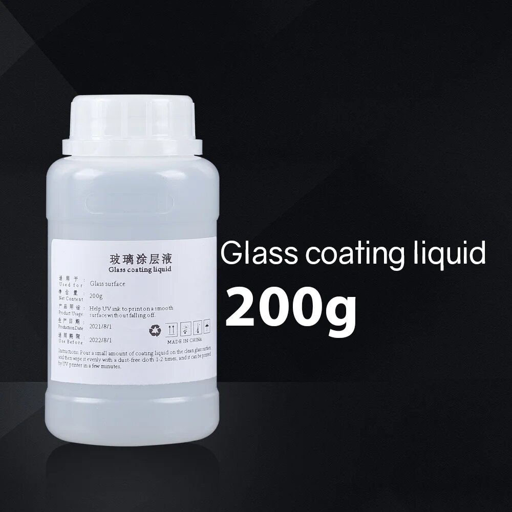Жидкость для покрытия УФ-чернил SHBK, используемая УФ-принтерами, помогает чернилам адгезировать на гладкой поверхности материала, не осыпаясь.