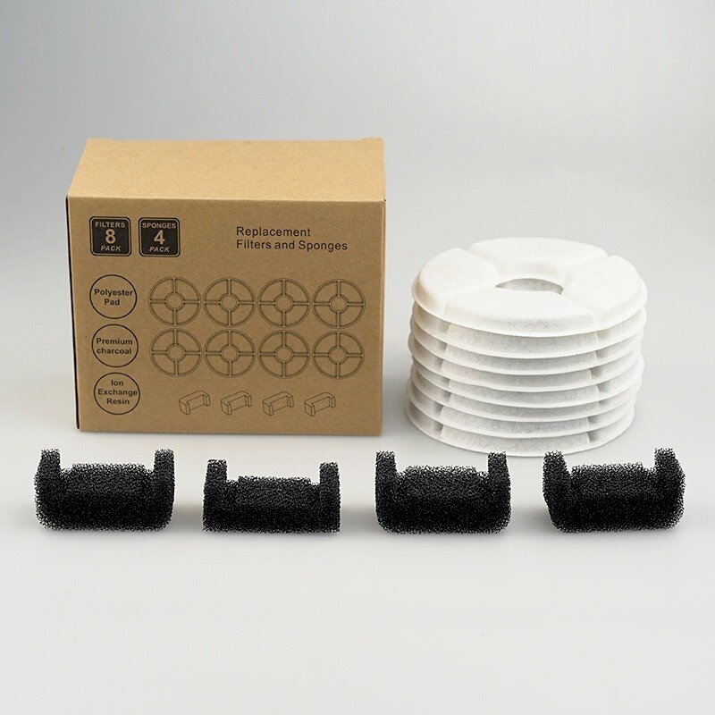 Фильтр для диспенсера воды для домашних животных, круглый, маленький цветочный фильтр для диспенсера воды, замена хлопка, аксессуары для диспенсера воды Amazon Cross-Border