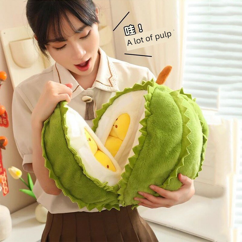 Имитация неоновой куклы дуриана, съемная и разрываемая декомпрессионная мягкая кукла, очищенная кукла с фруктами