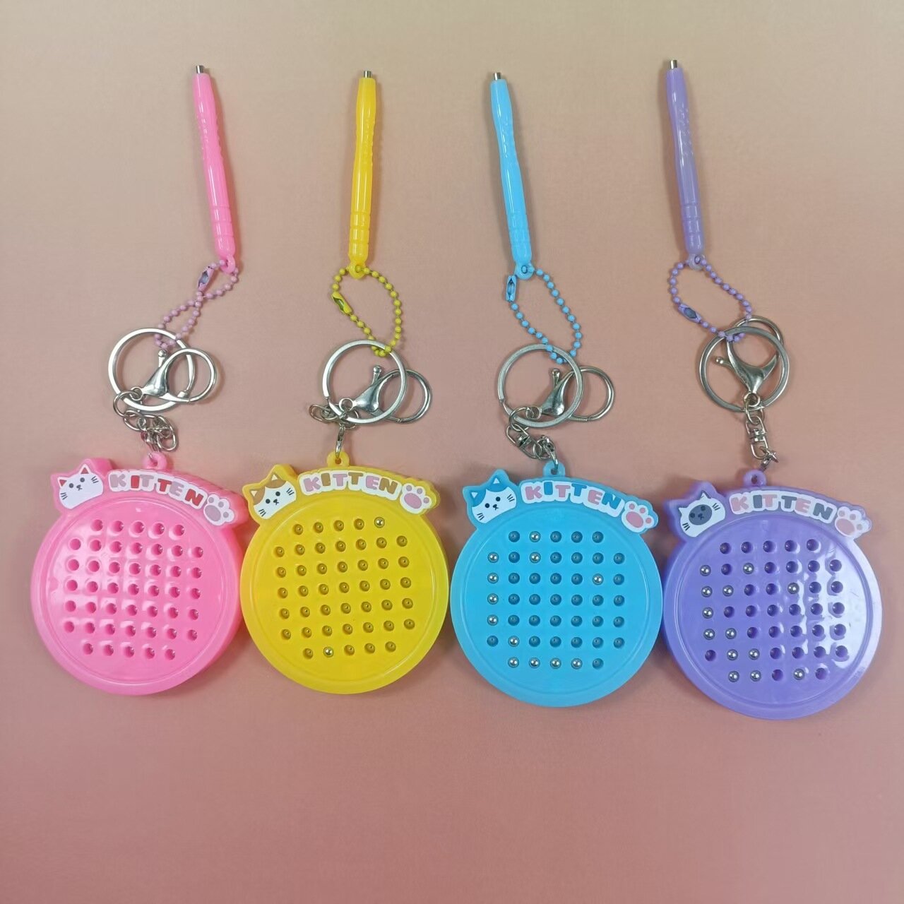 Детская магнитная доска для рисования с шариками, обучающий брелок, подвеска для рюкзака, креативная игрушка для рисования