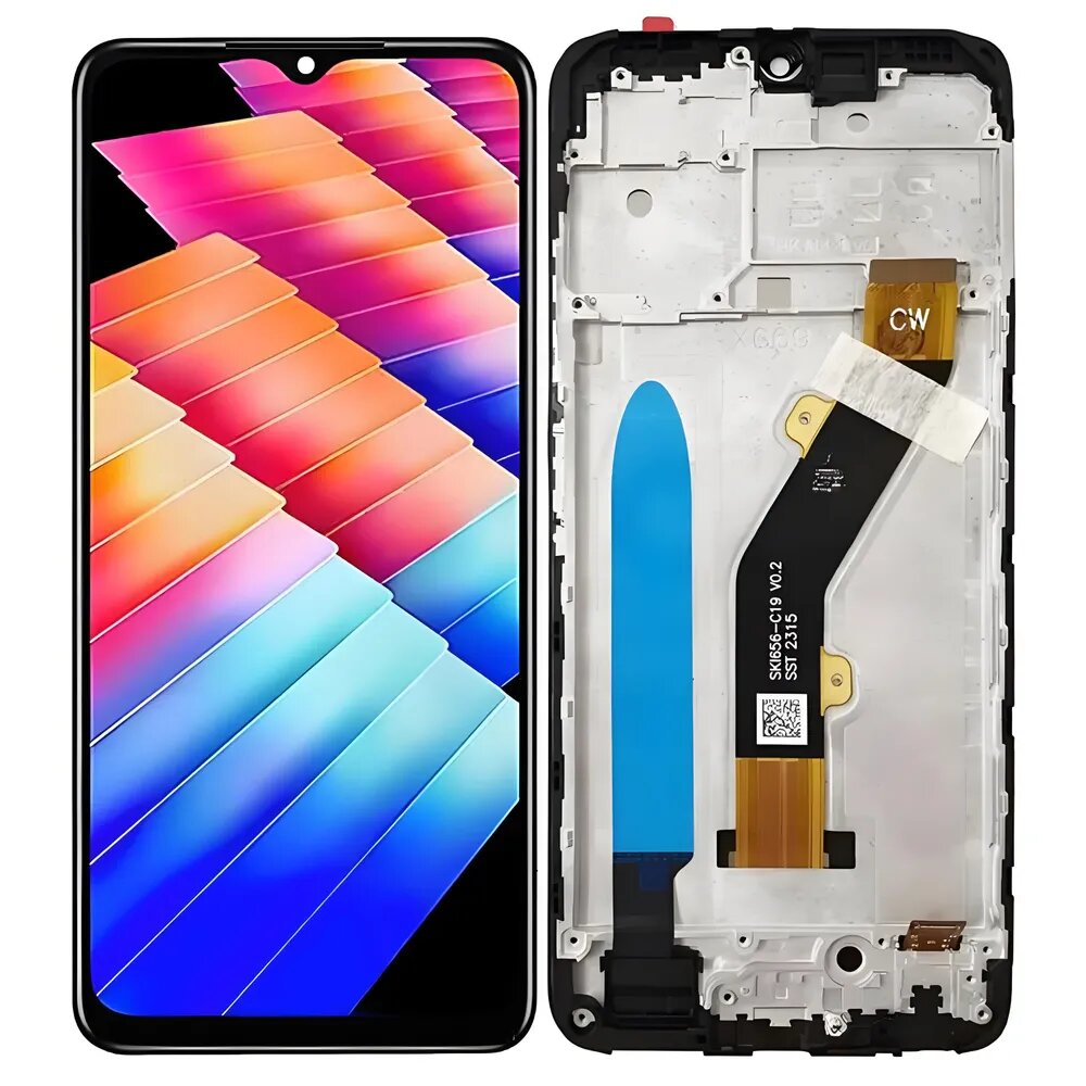 Дисплей(экран) для Infinix Hot 30i X669D (инфиникс хот 30i) в сборе с тачскрином рамкой