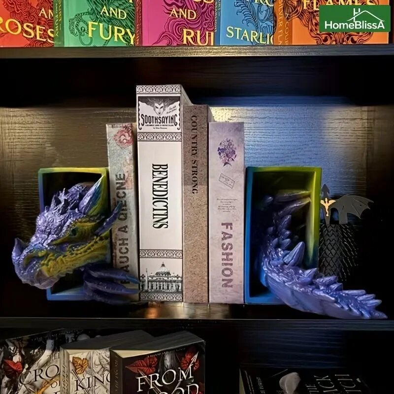 2 шт. Фантастический держатель для книги на полке в виде динозавра, декоративный держатель для книг в винтажном стиле, подставка для книг дракон, идеальный подарок для него