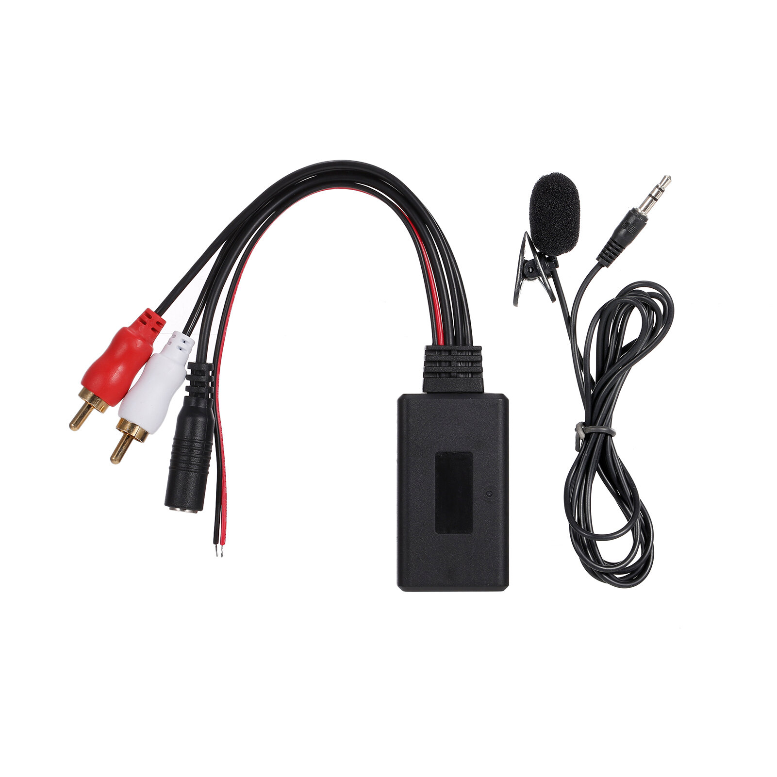 BT Audio Music Adapter BT Module RCA Microphone Adapter Hands-free Microphone Replacement for Alpine Pioneer Sony 2RCA radio, Black, BT version 5.0, Package Size 18*13cm, Package Weight 46g, 1xMusic Adapter
