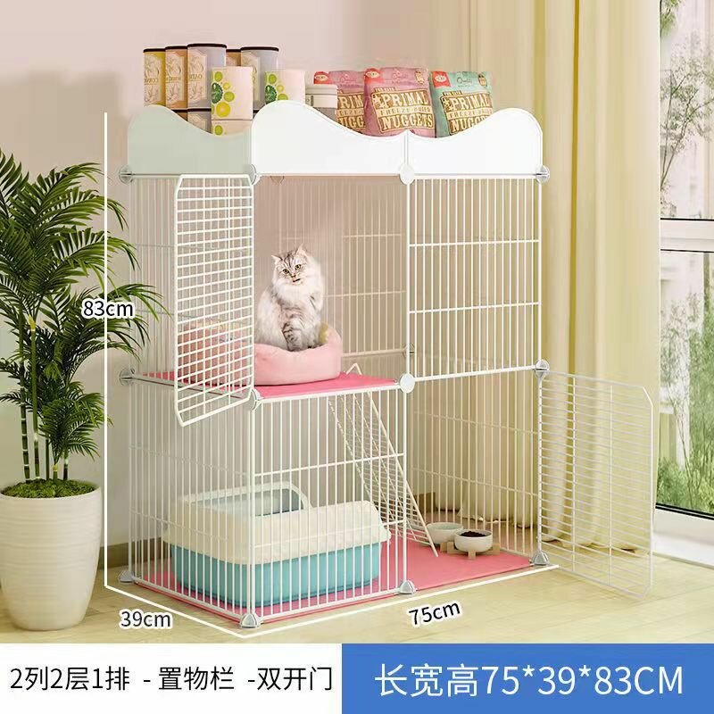 Клетка для кошек, очень большая, свободное пространство, двухъярусная вилла для кошек, домик для питомцев, большой домик для кошек, интегрированный без туалета