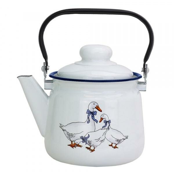 Чайник эмаль 1.5Л гуси магнитогорск