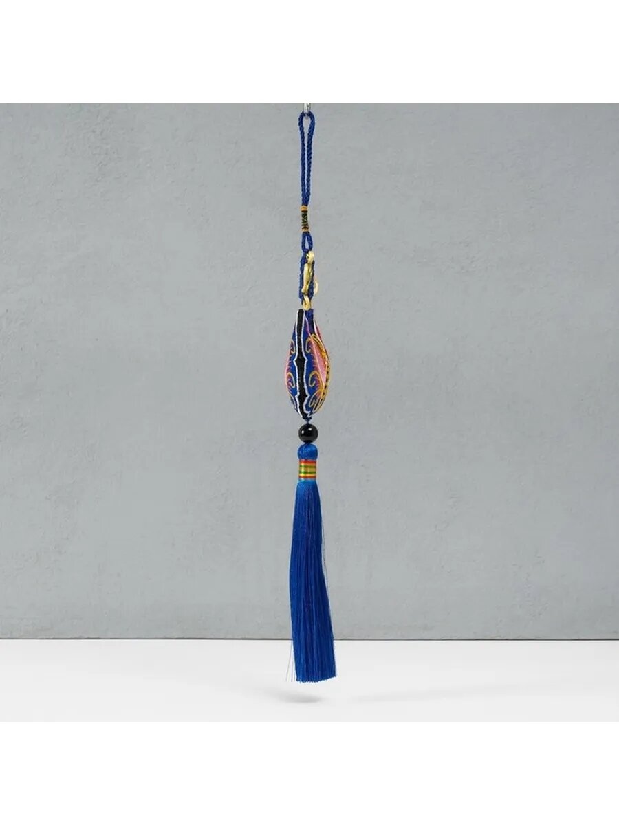 Яркая текстильная подвеска "Бабочка" синяя