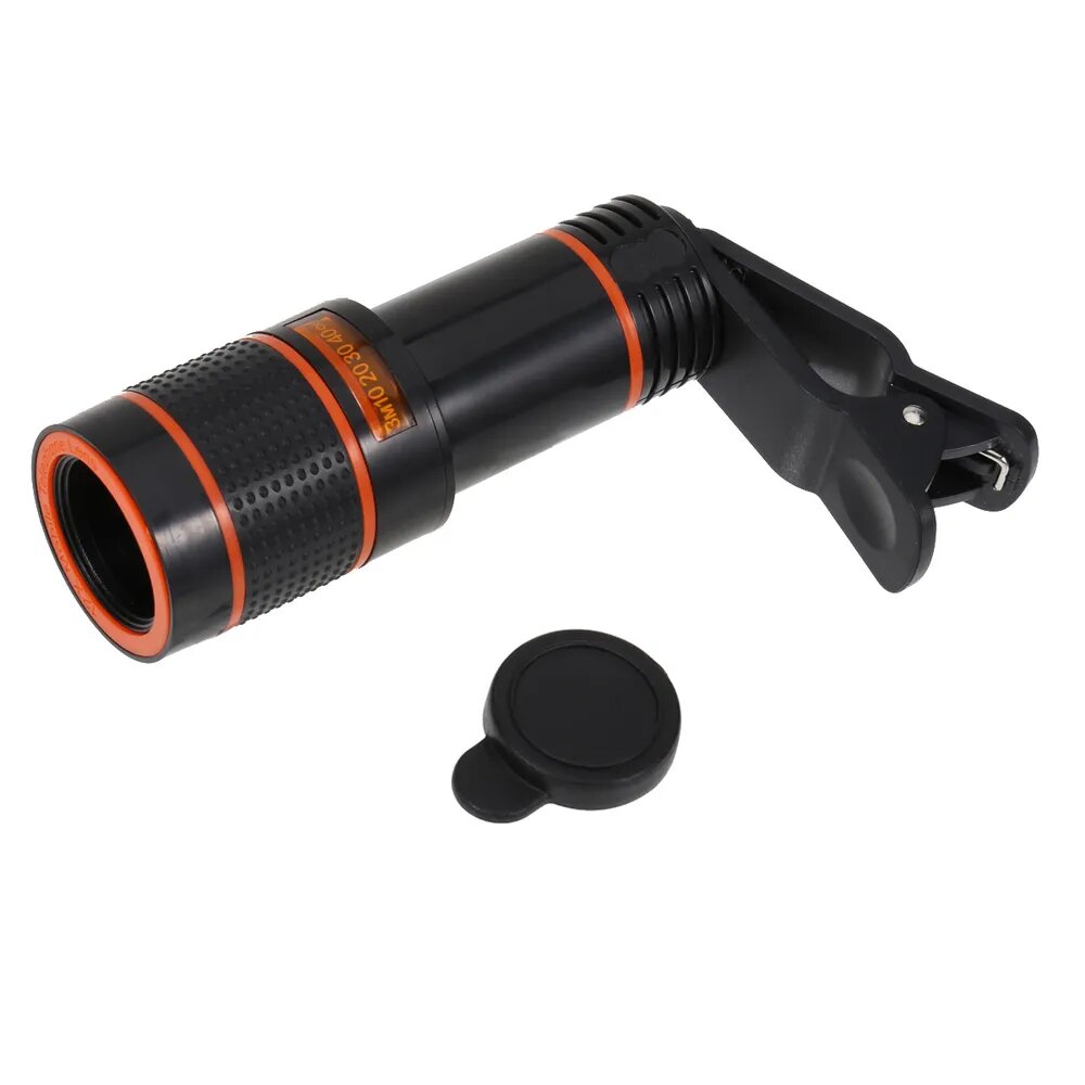 Телескопическая Линза Для Смартфона 12X Чёрного Цвета Размер 6x3.4 Cm