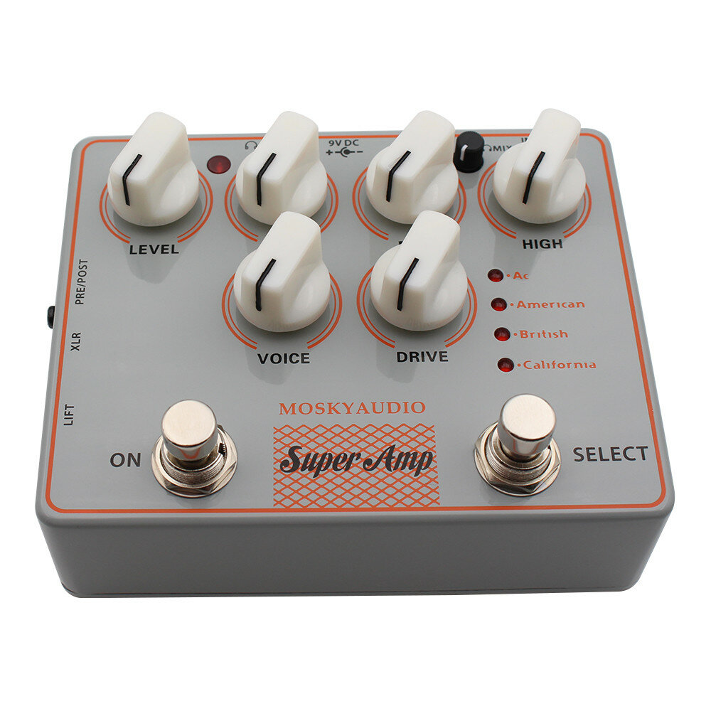 Гитарный усилитель MOSKY Super AMP, 4-в-1, с DI-боксом, наушниками и AUX