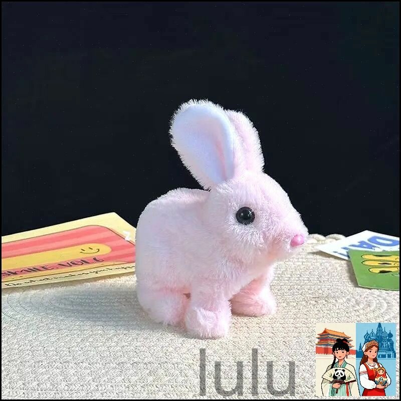Интерактивная игрушка Зайчик, прыгающий кролик, в подарочной упаковке, детская мягкая игрушка на день рождения, подарки на праздник
