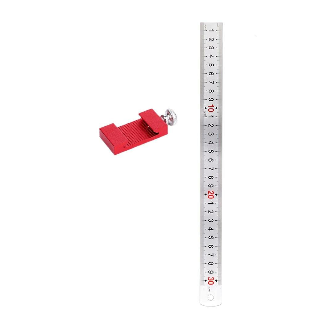 Линейка столярная с фиксатором, 30CM