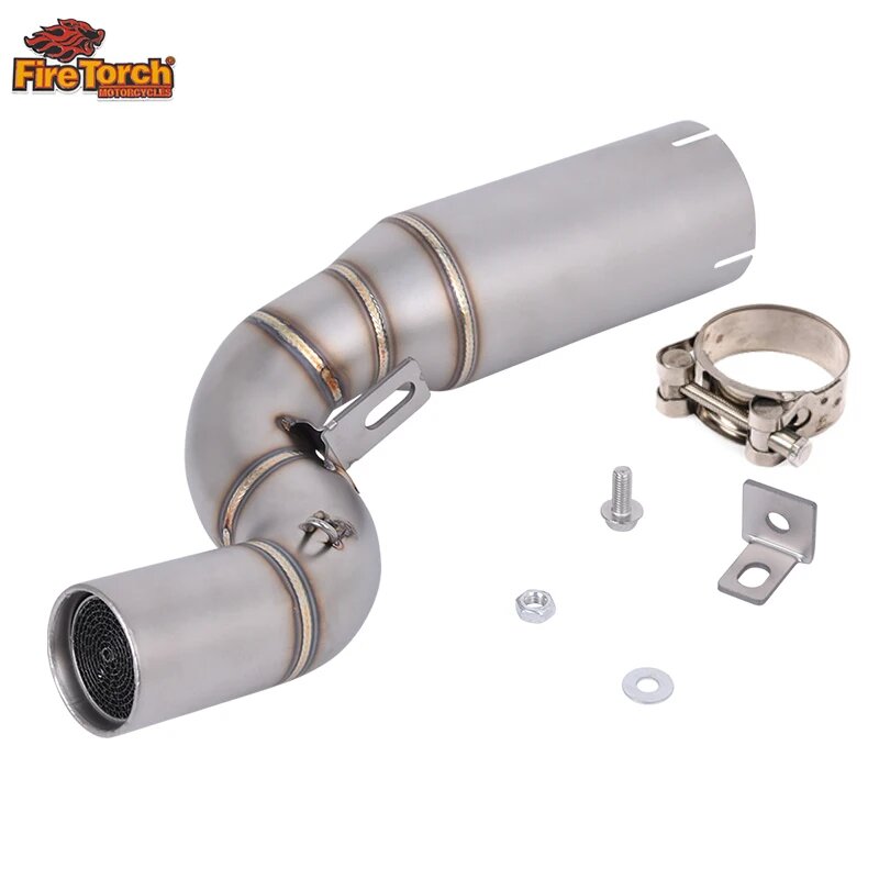 Надевается для KTM DUKE 125 250 390 GEN3 2024-2026 выхлопная система мотоцикла Espace Moto Mid Link Pipe Connect 50,8 мм глушитель