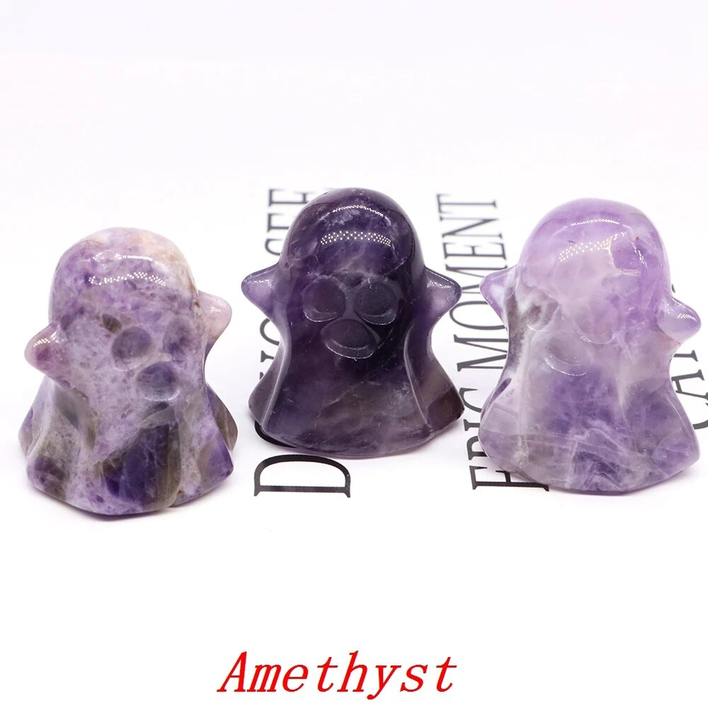 Каменная статуя призрака, Рейки Фиолетовый, 1pcs, Amethyst