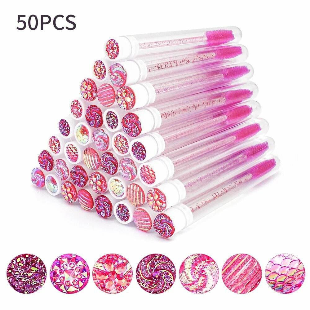 Одноразовые и многоразовые кисти для ресниц AILEISHI 50pcs tube and brush