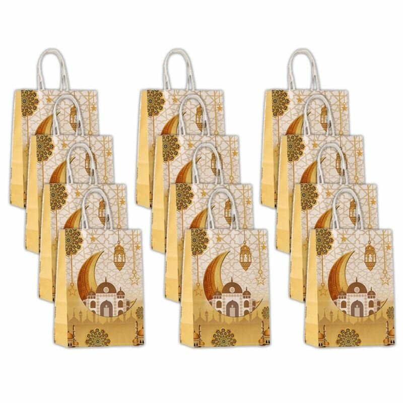 12 шт, Праздничный Подарочный пакет Middle East Zhai Holiday-Желтый